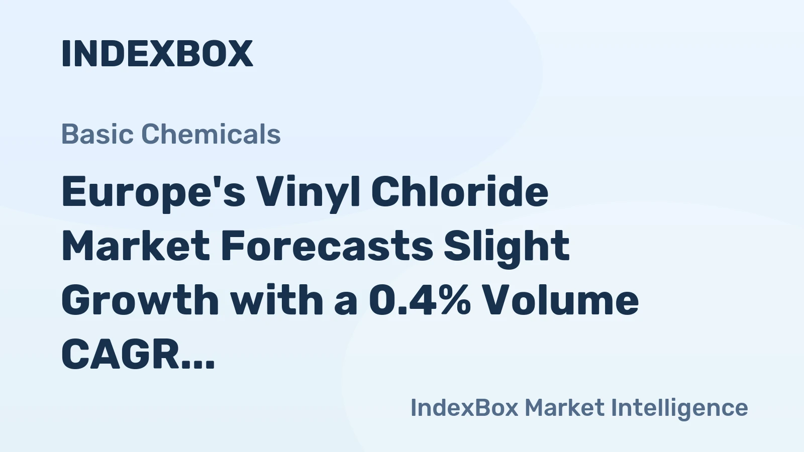 Europe's Vinyl Chloride Market Forecasts Slight Growth with a 0.4% Volume CAGR Through 2035