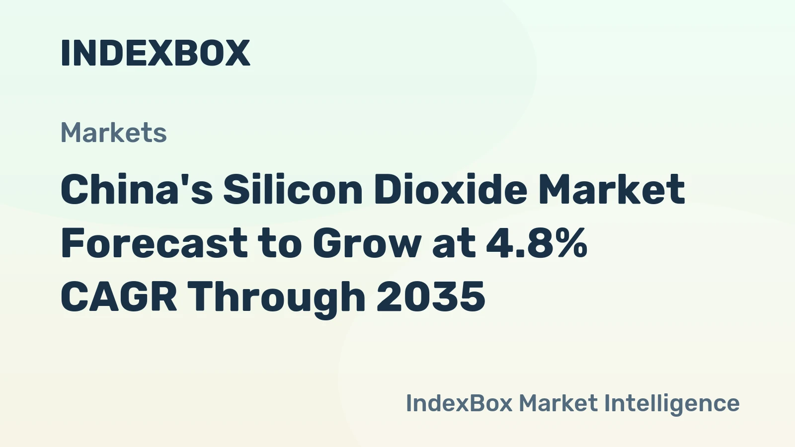 China's Silicon Dioxide Market Forecast to Grow at 4.8% CAGR Through 2035