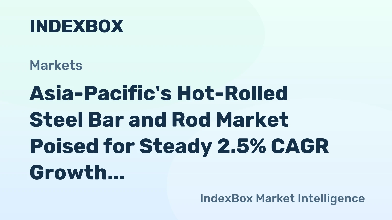 Asia-Pacific's Hot-Rolled Steel Bar and Rod Market Poised for Steady 2.5% CAGR Growth Through 2035