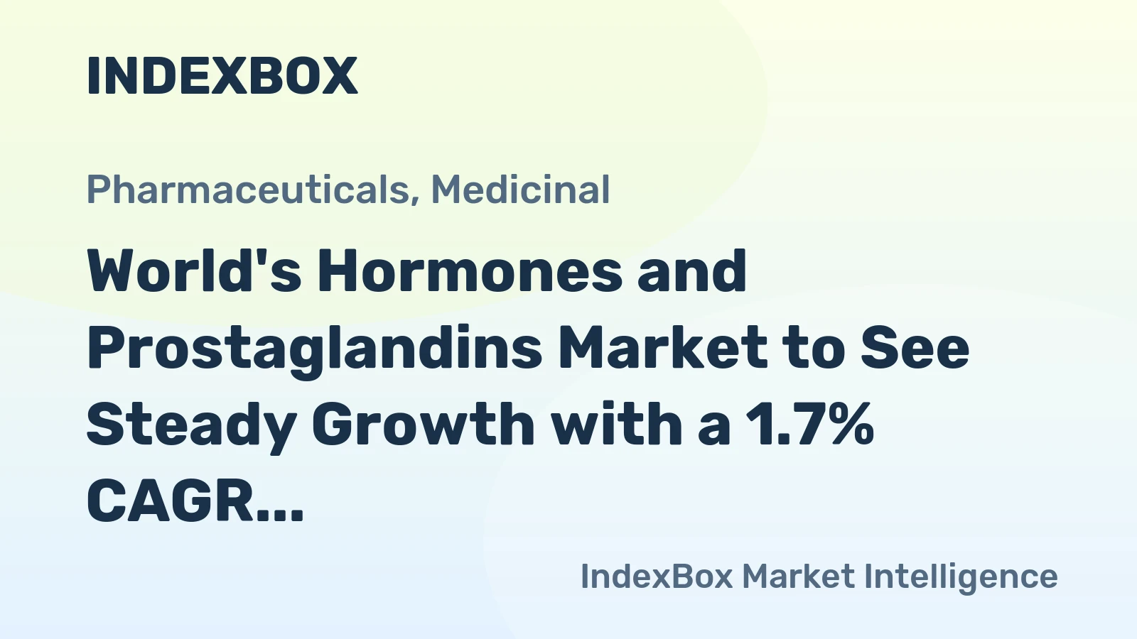 World's Hormones and Prostaglandins Market to See Steady Growth with a 1.7% CAGR Through 2035