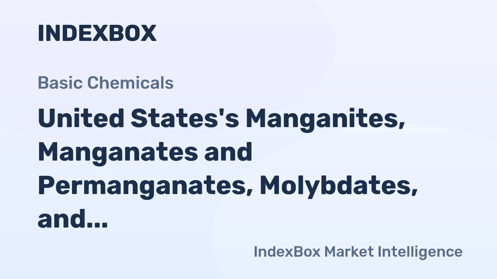United States's Manganites, Manganates and Permanganates, Molybdates, and Tungstates Market to See Modest Growth with +0.4% CAGR