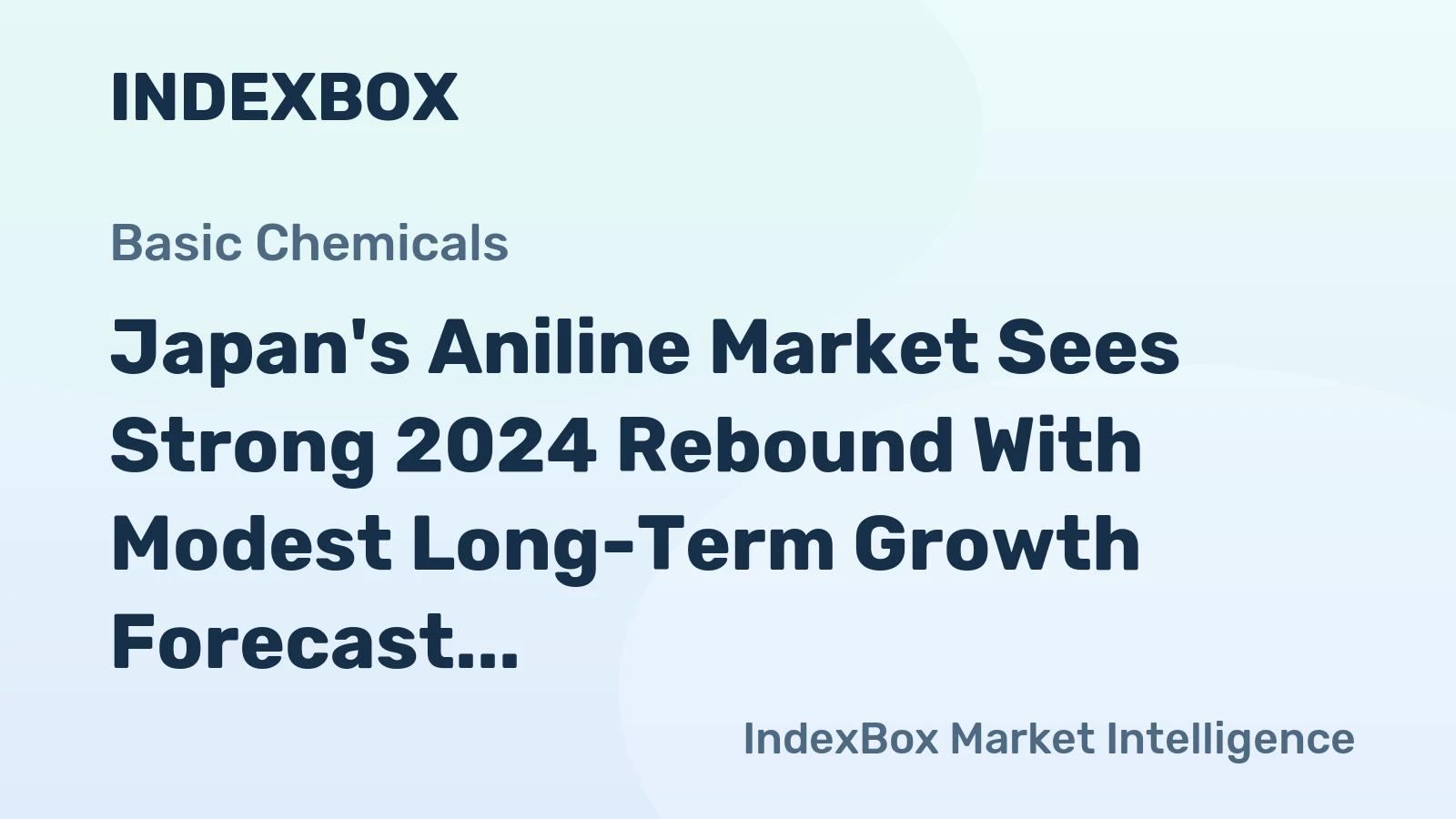 Japan's Aniline Market Sees Strong 2024 Rebound With Modest Long-Term Growth Forecast