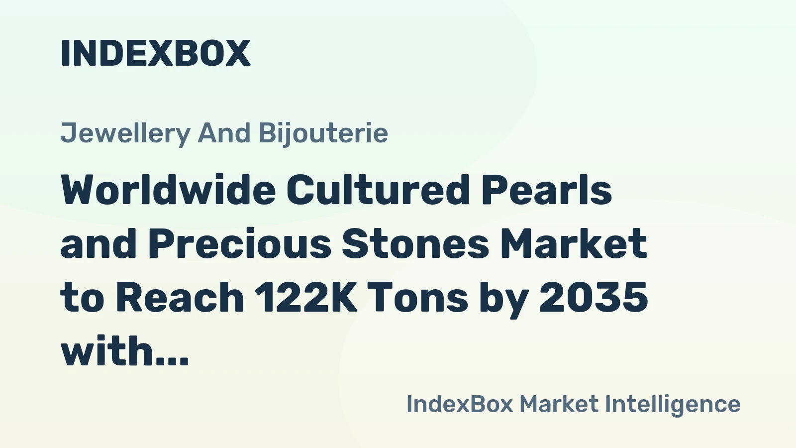 Worldwide Cultured Pearls and Precious Stones Market to Reach 122K Tons by 2035 with $1,011.9B in Value