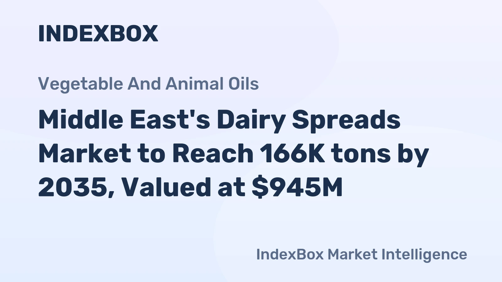 Middle East's Dairy Spreads Market to Reach 166K tons by 2035, Valued at $945M