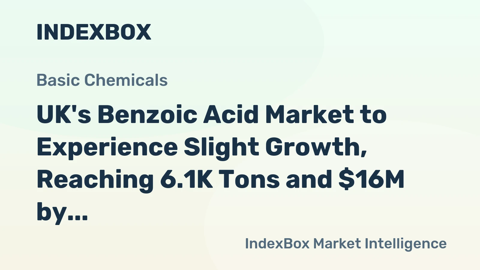 UK's Benzoic Acid Market to Experience Slight Growth, Reaching 6.1K Tons and $16M by 2035