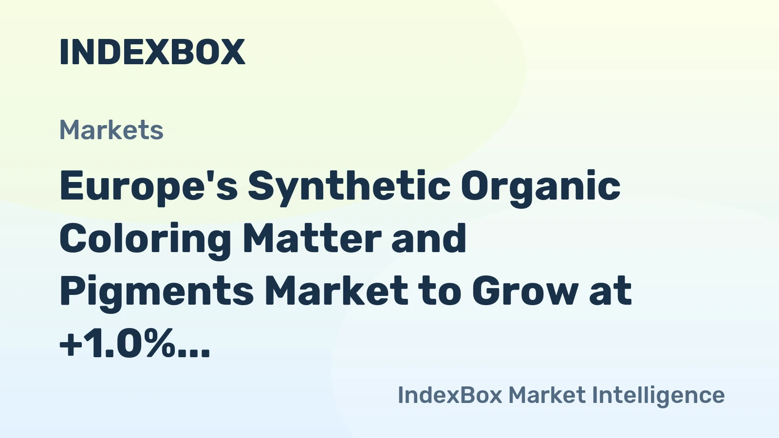 Europe's Synthetic Organic Coloring Matter and Pigments Market to Grow at +1.0% CAGR from 2024 to 2035, Reaching 827K Tons