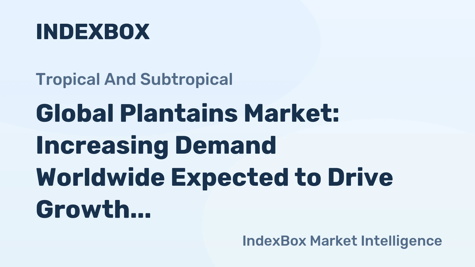 Global Plantains Market: Increasing Demand Worldwide Expected to Drive Growth with CAGR of +0.5% from 2024 to 2035