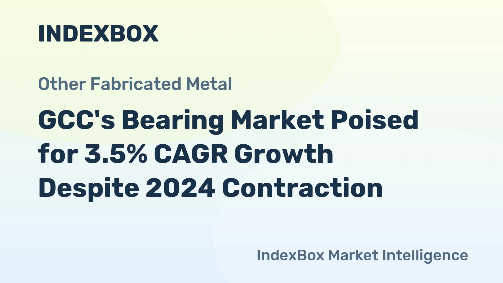 GCC's Bearing Market Poised for 3.5% CAGR Growth Despite 2024 Contraction