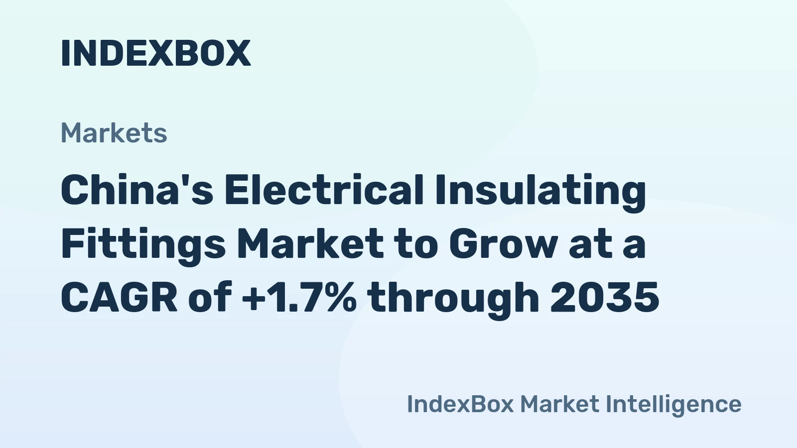China's Electrical Insulating Fittings Market to Grow at a CAGR of +1.7% through 2035