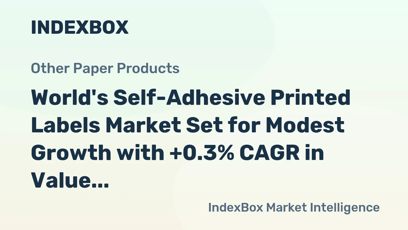 World's Self-Adhesive Printed Labels Market Set for Modest Growth with +0.3% CAGR in Value Through 2035