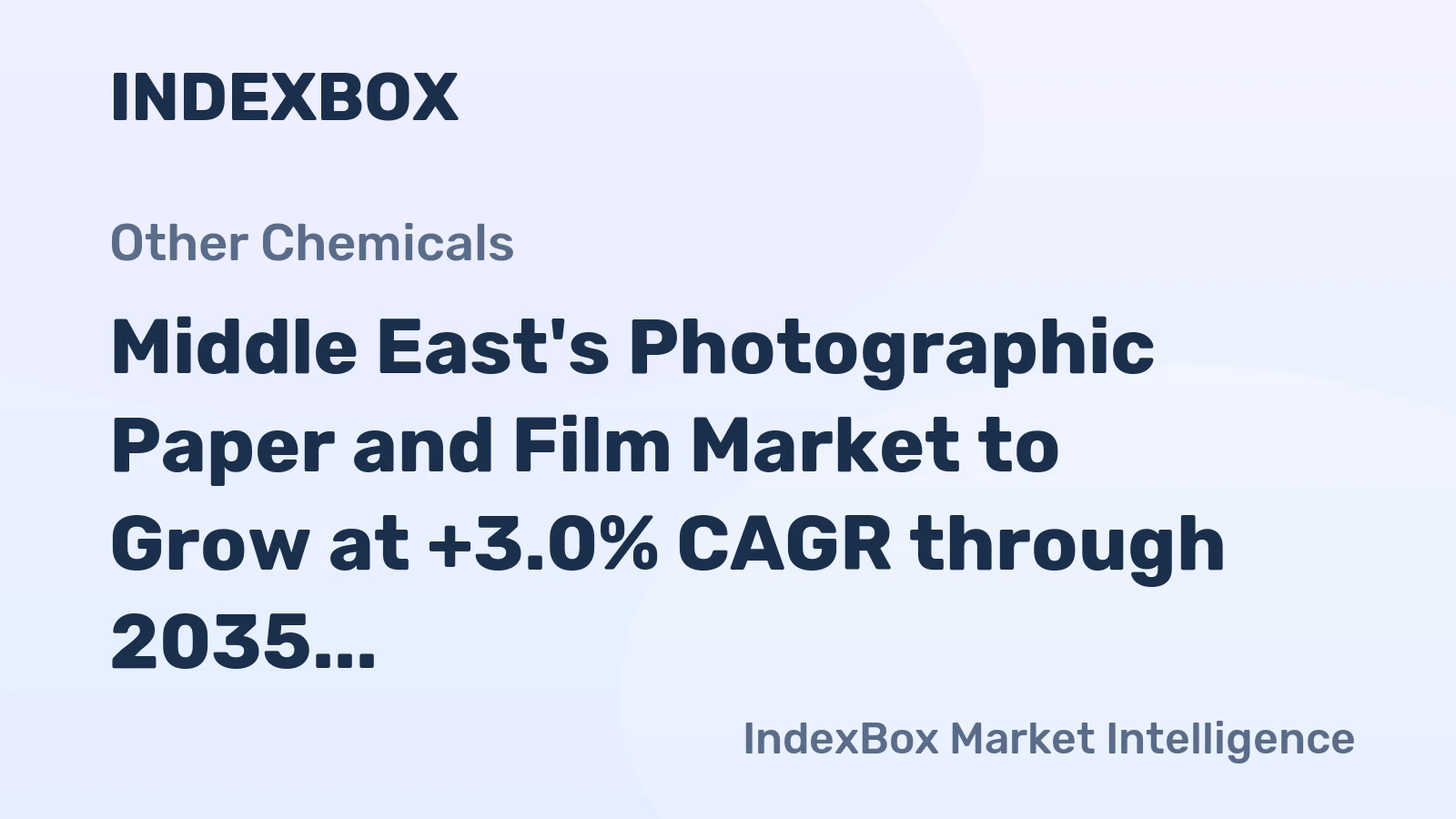Middle East's Photographic Paper and Film Market to Grow at +3.0% CAGR through 2035