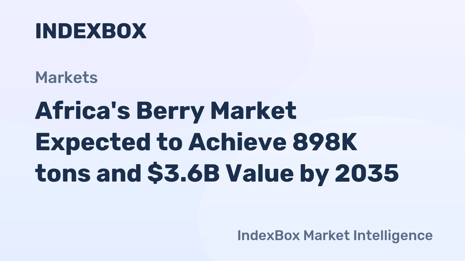 Africa's Berry Market Expected to Achieve 898K tons and $3.6B Value by 2035