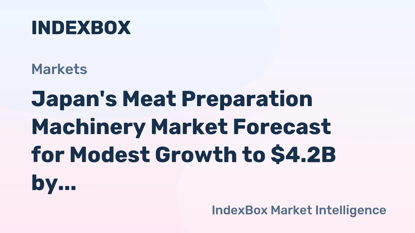 Japan's Meat Preparation Machinery Market Forecast for Modest Growth to $4.2B by 2035