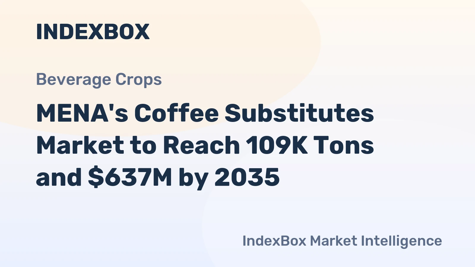 MENA's Coffee Substitutes Market to Reach 109K Tons and $637M by 2035
