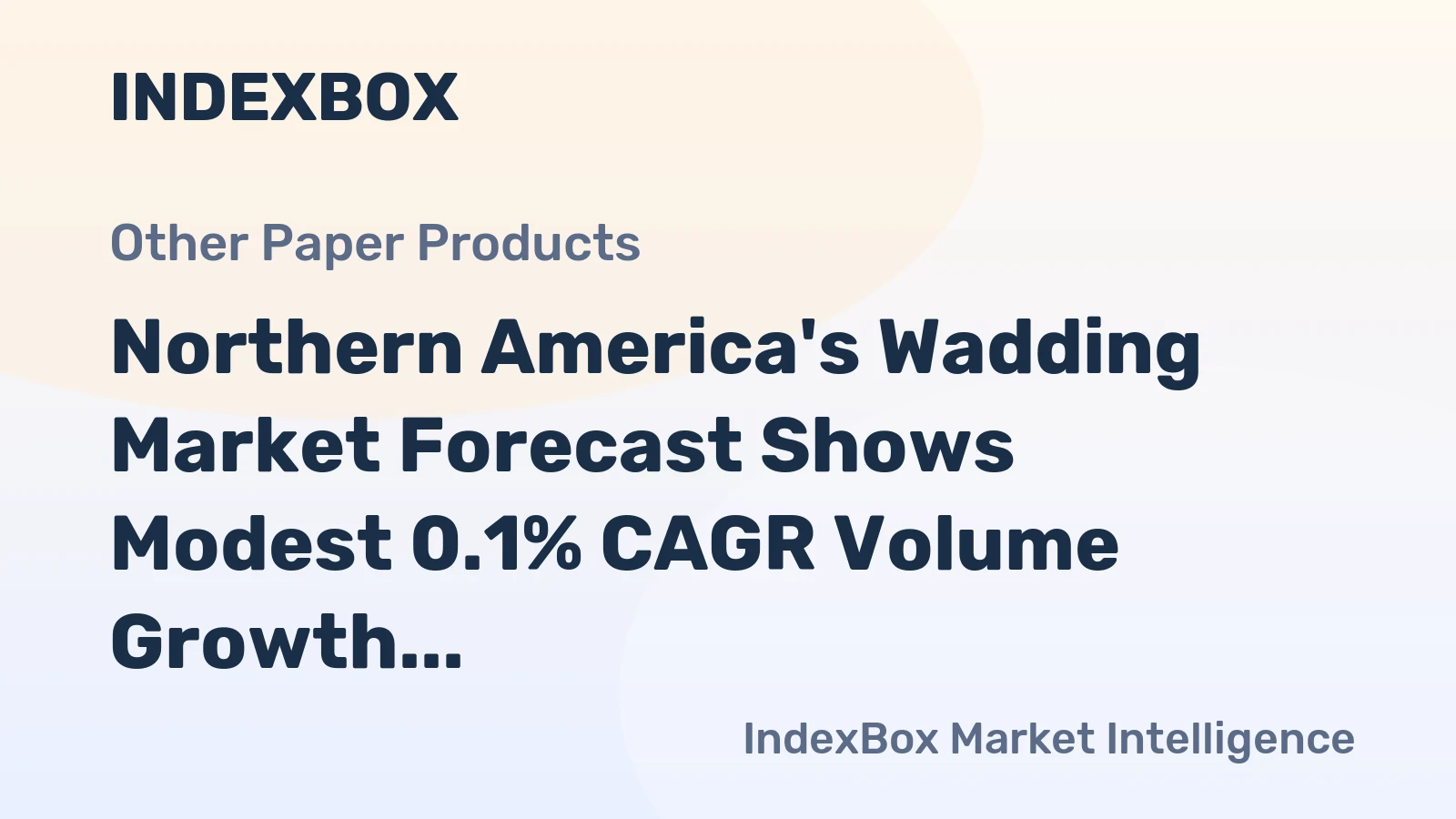 Northern America's Wadding Market Forecast Shows Modest 0.1% CAGR Volume Growth Amid Rising Imports