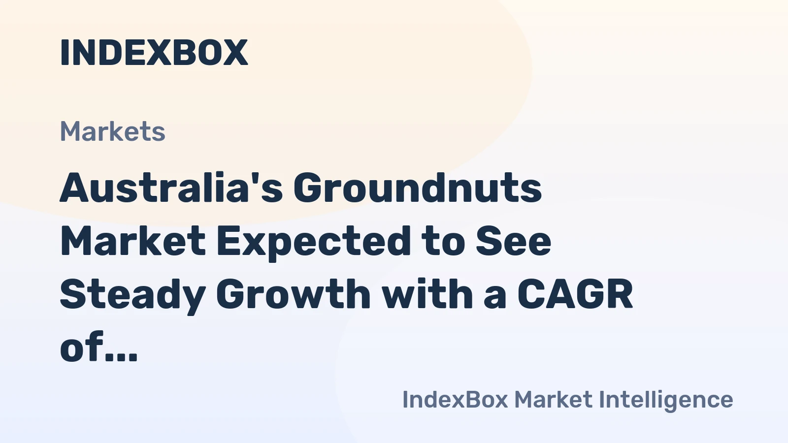 Australia's Groundnuts Market Expected to See Steady Growth with a CAGR of +2.0% from 2024-2035