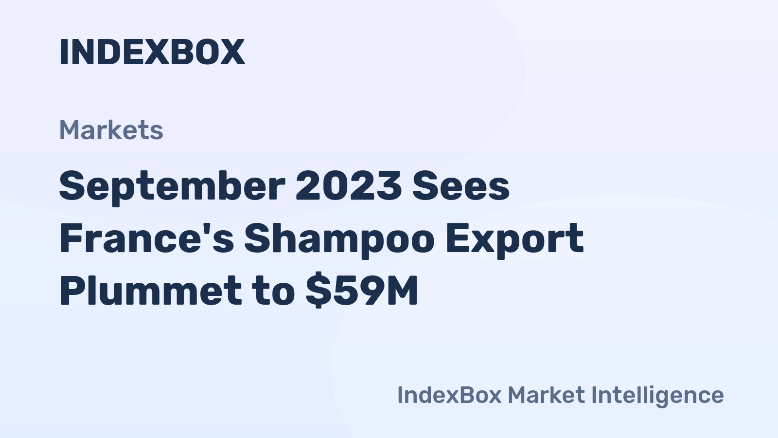 September 2023 Sees France's Shampoo Export Plummet to $59M.
