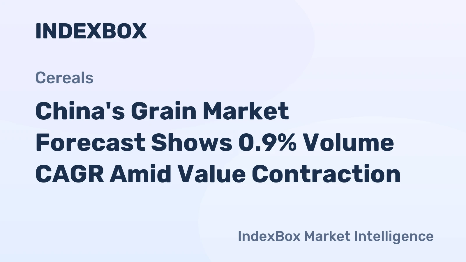 China's Grain Market Forecast Shows 0.9% Volume CAGR Amid Value Contraction