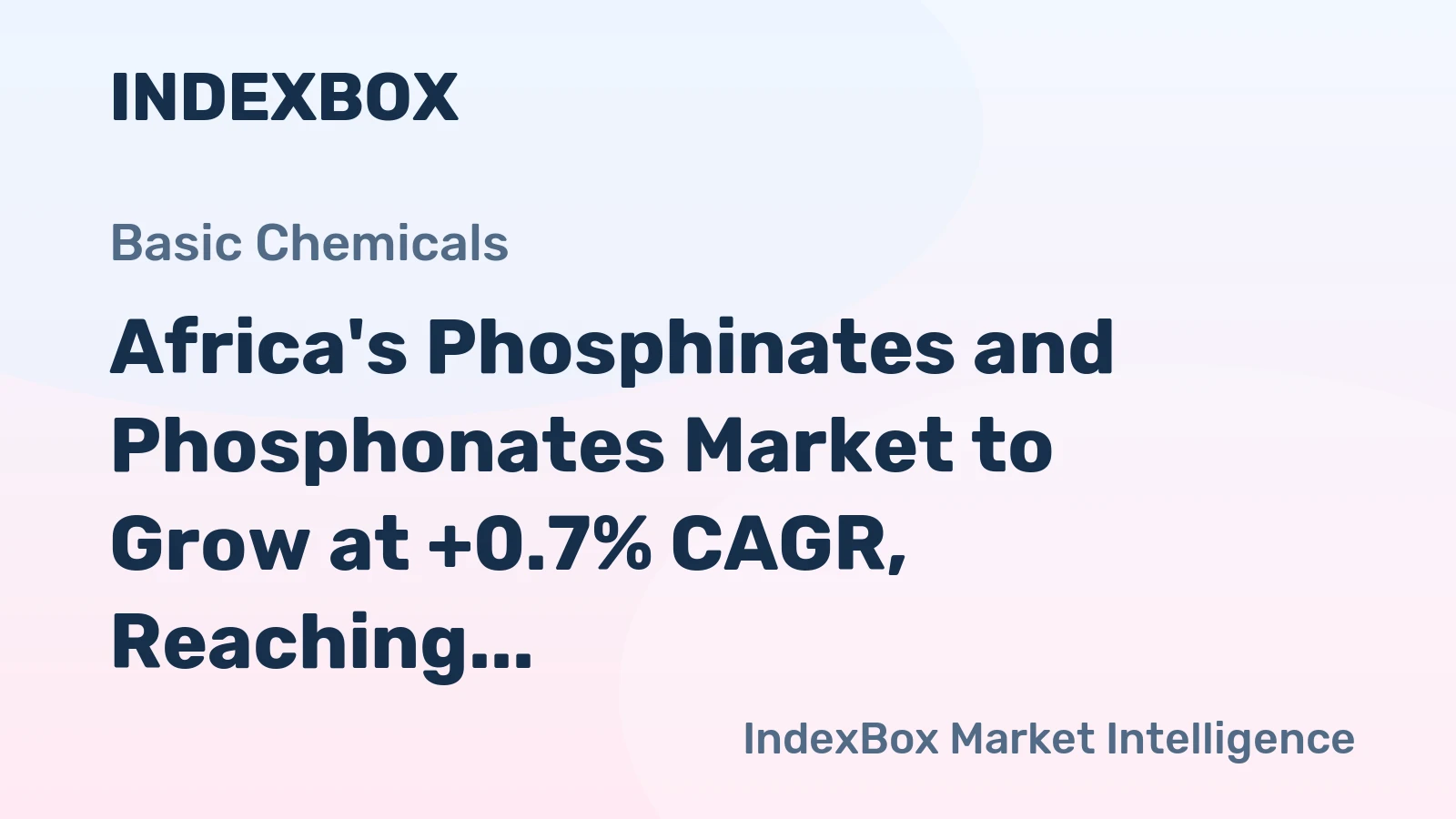 Africa's Phosphinates and Phosphonates Market to Grow at +0.7% CAGR, Reaching $45M by 2035