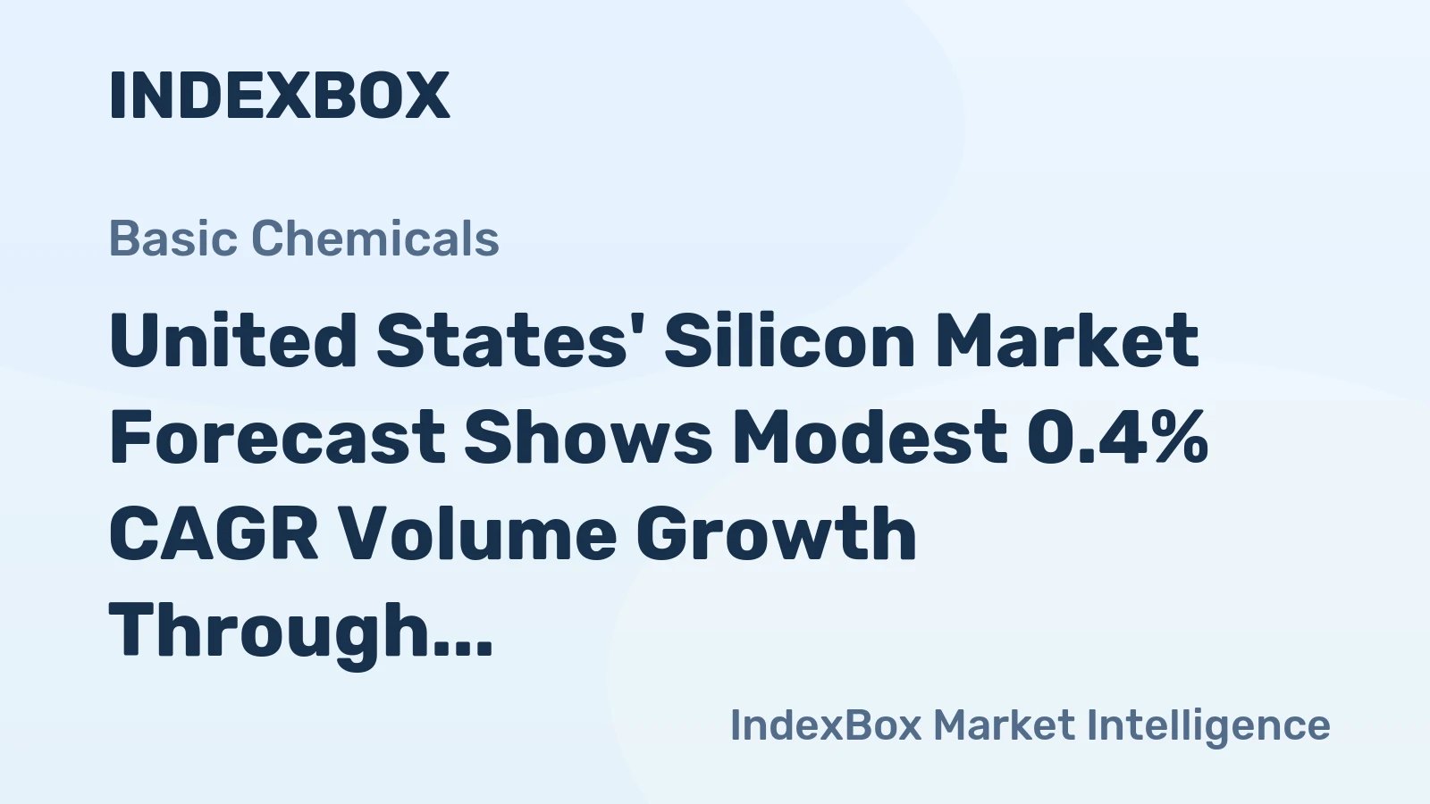 United States' Silicon Market Forecast Shows Modest 0.4% CAGR Volume Growth Through 2035