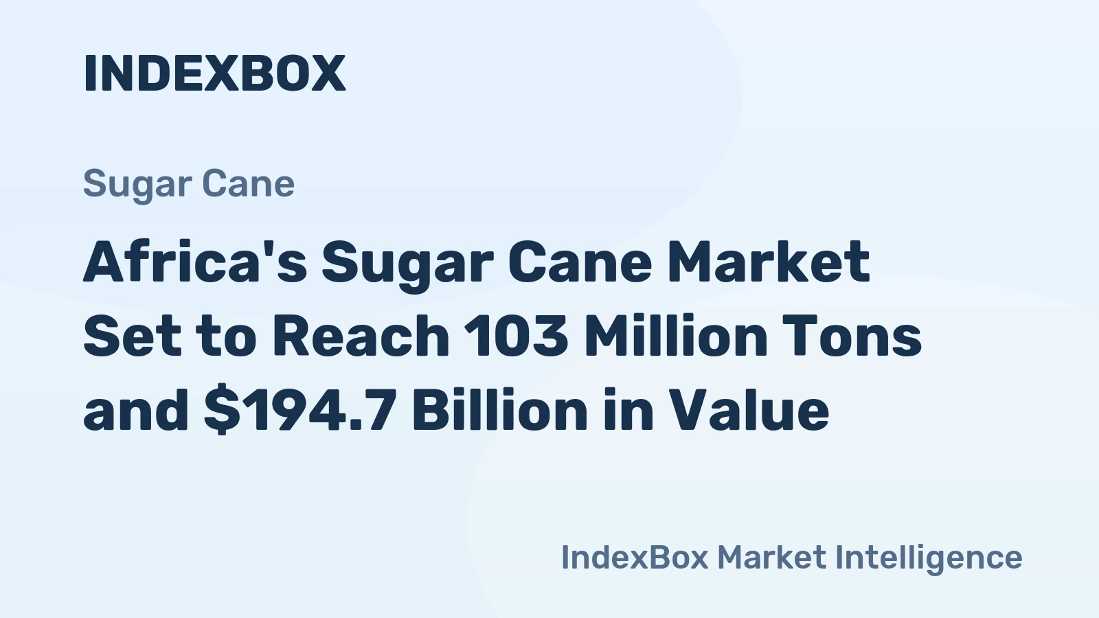 Africa's Sugar Cane Market Set to Reach 103 Million Tons and $194.7 Billion in Value