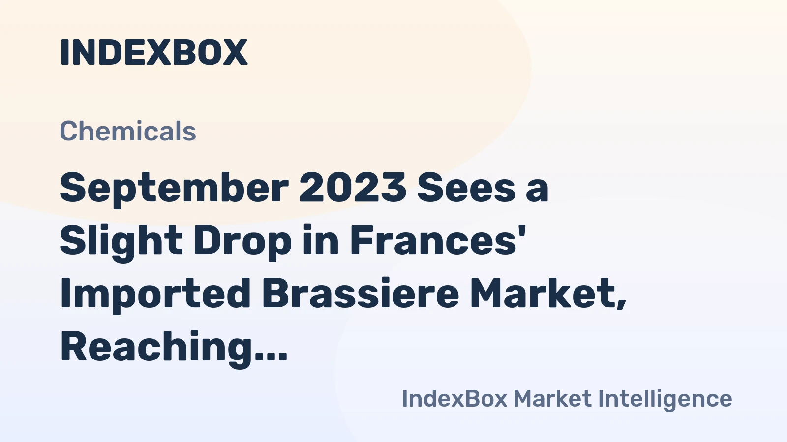 September 2023 Sees a Slight Drop in Frances' Imported Brassiere Market, Reaching $33M.