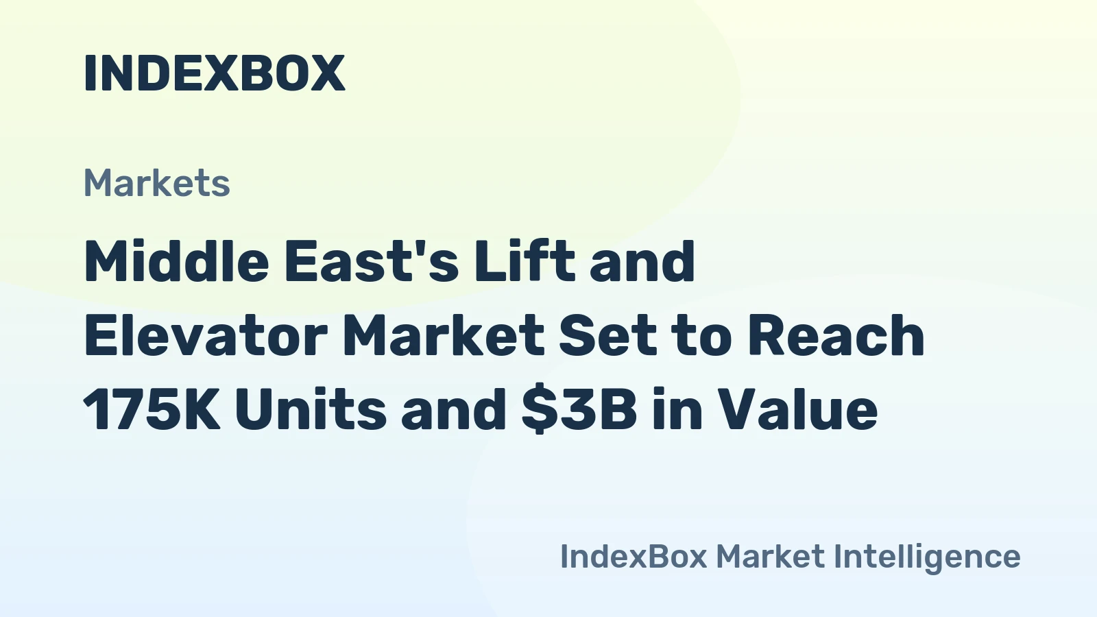 Middle East's Lift and Elevator Market Set to Reach 175K Units and $3B in Value