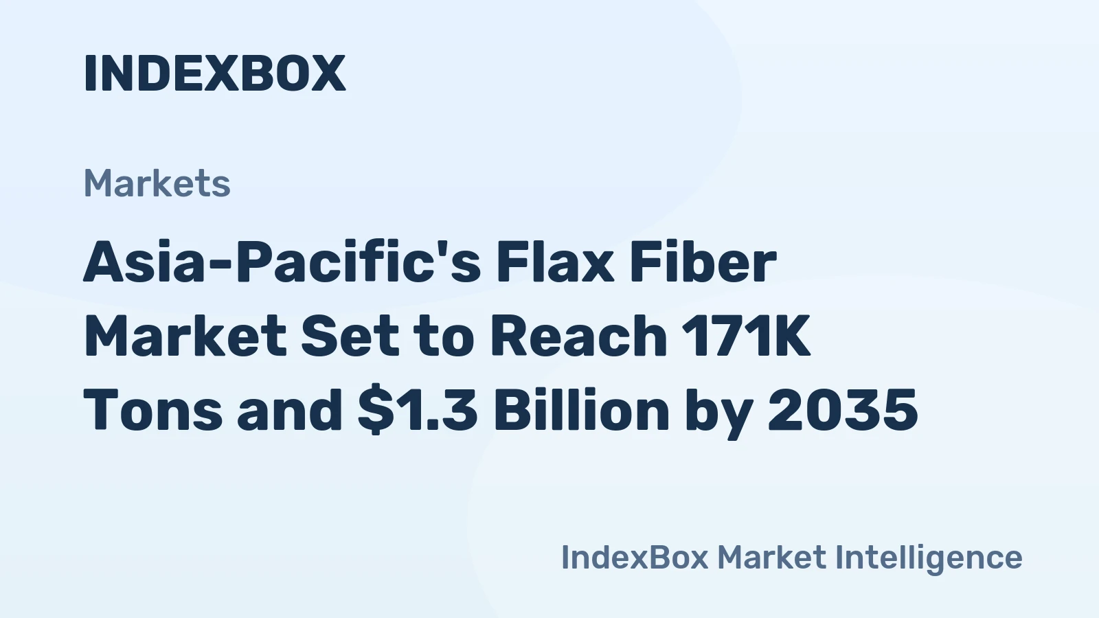 Asia-Pacific's Flax Fiber Market Set to Reach 171K Tons and $1.3 Billion by 2035