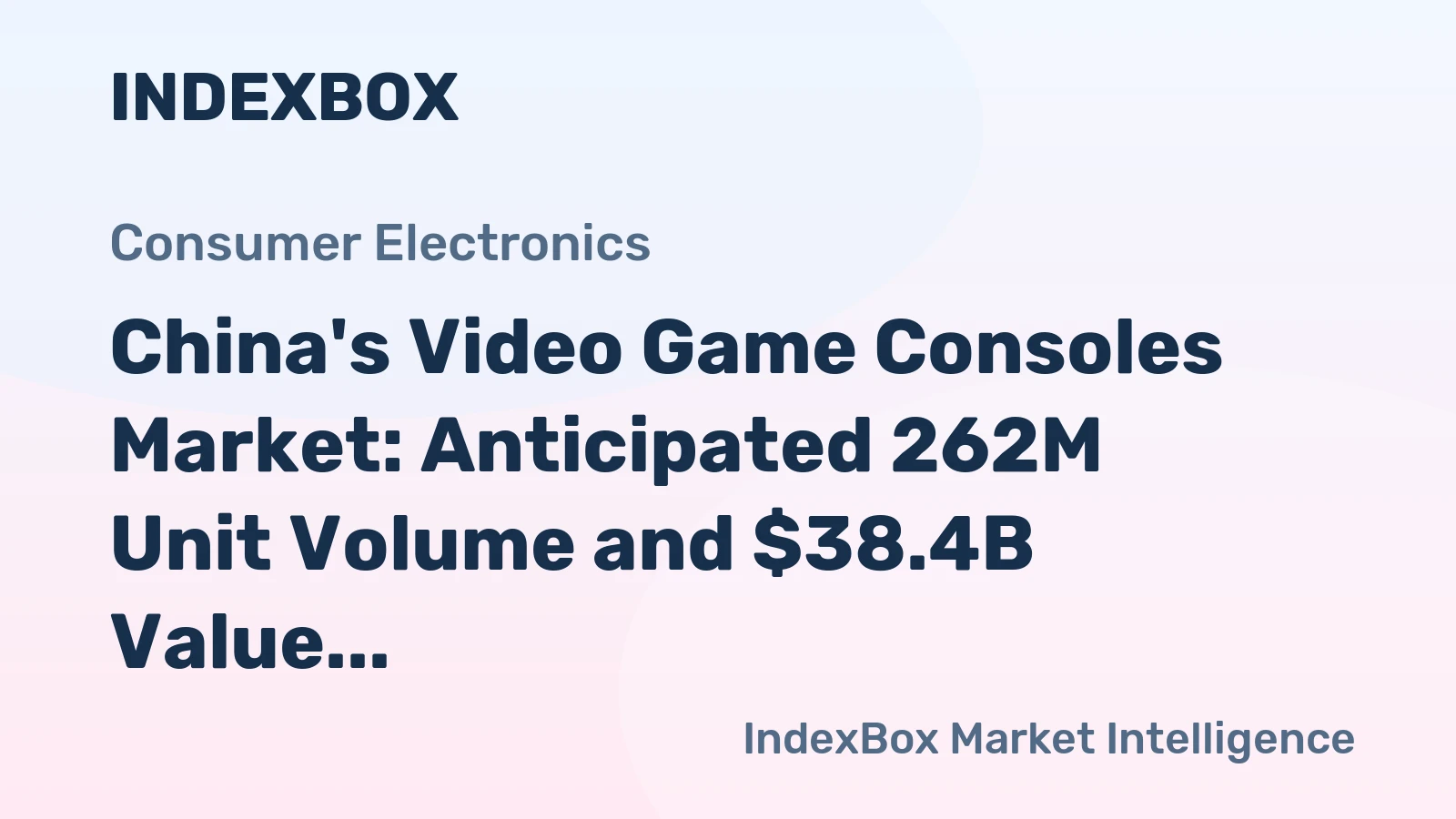 China's Video Game Consoles Market: Anticipated 262M Unit Volume and $38.4B Value Growth Forecasted by 2035