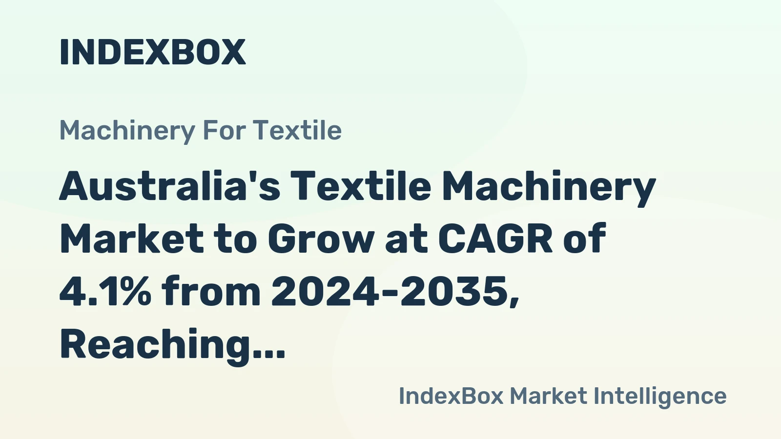 Australia's Textile Machinery Market to Grow at CAGR of 4.1% from 2024-2035, Reaching 626K Units
