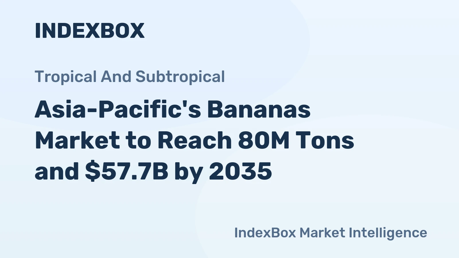 Asia-Pacific's Bananas Market to Reach 80M Tons and $57.7B by 2035