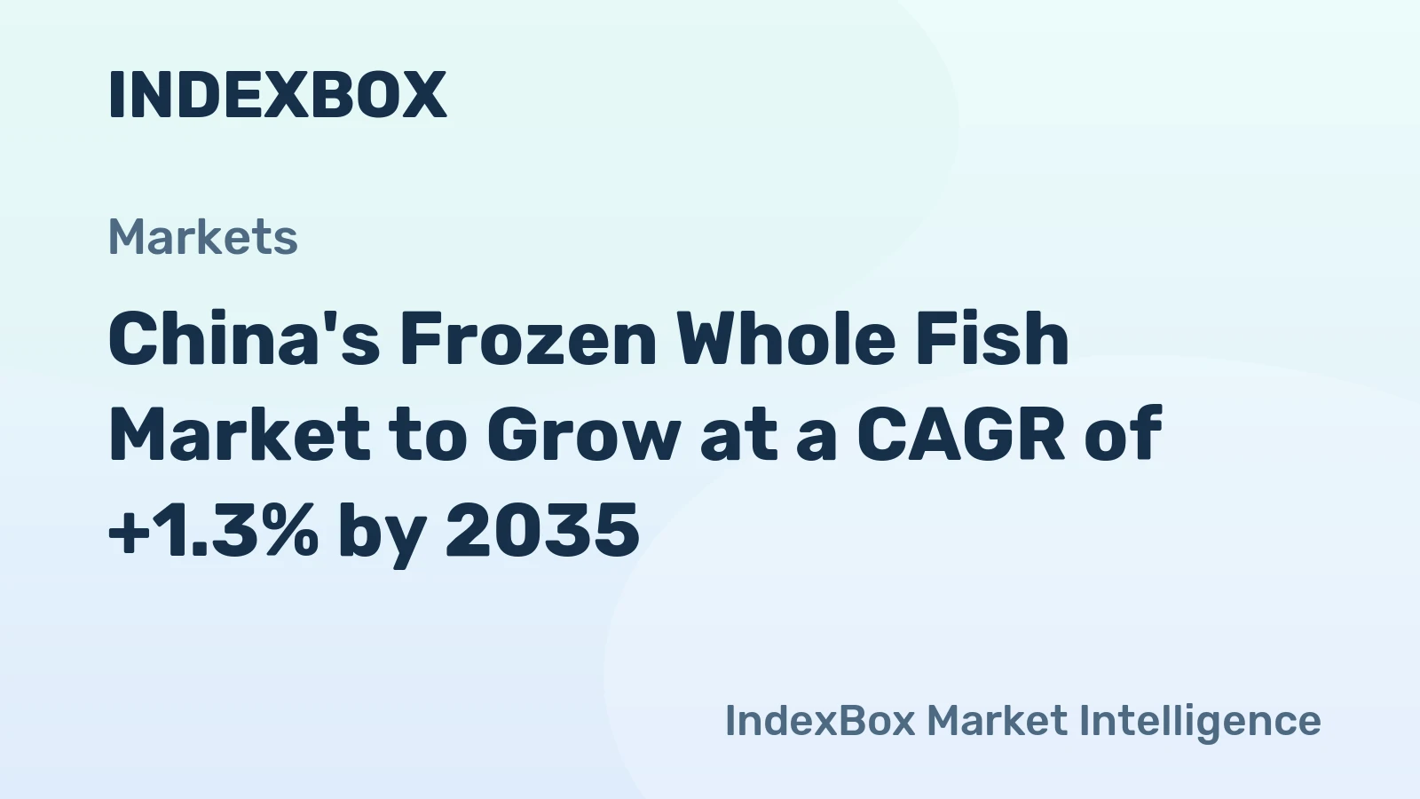 China's Frozen Whole Fish Market to Grow at a CAGR of +1.3% by 2035