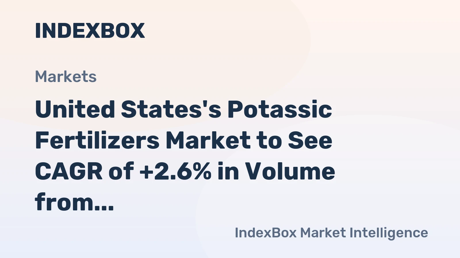 United States's Potassic Fertilizers Market to See CAGR of +2.6% in Volume from 2024 to 2035