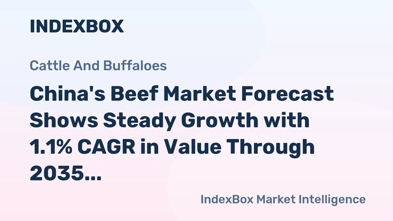 China's Beef Market Forecast Shows Steady Growth with 1.1% CAGR in Value Through 2035