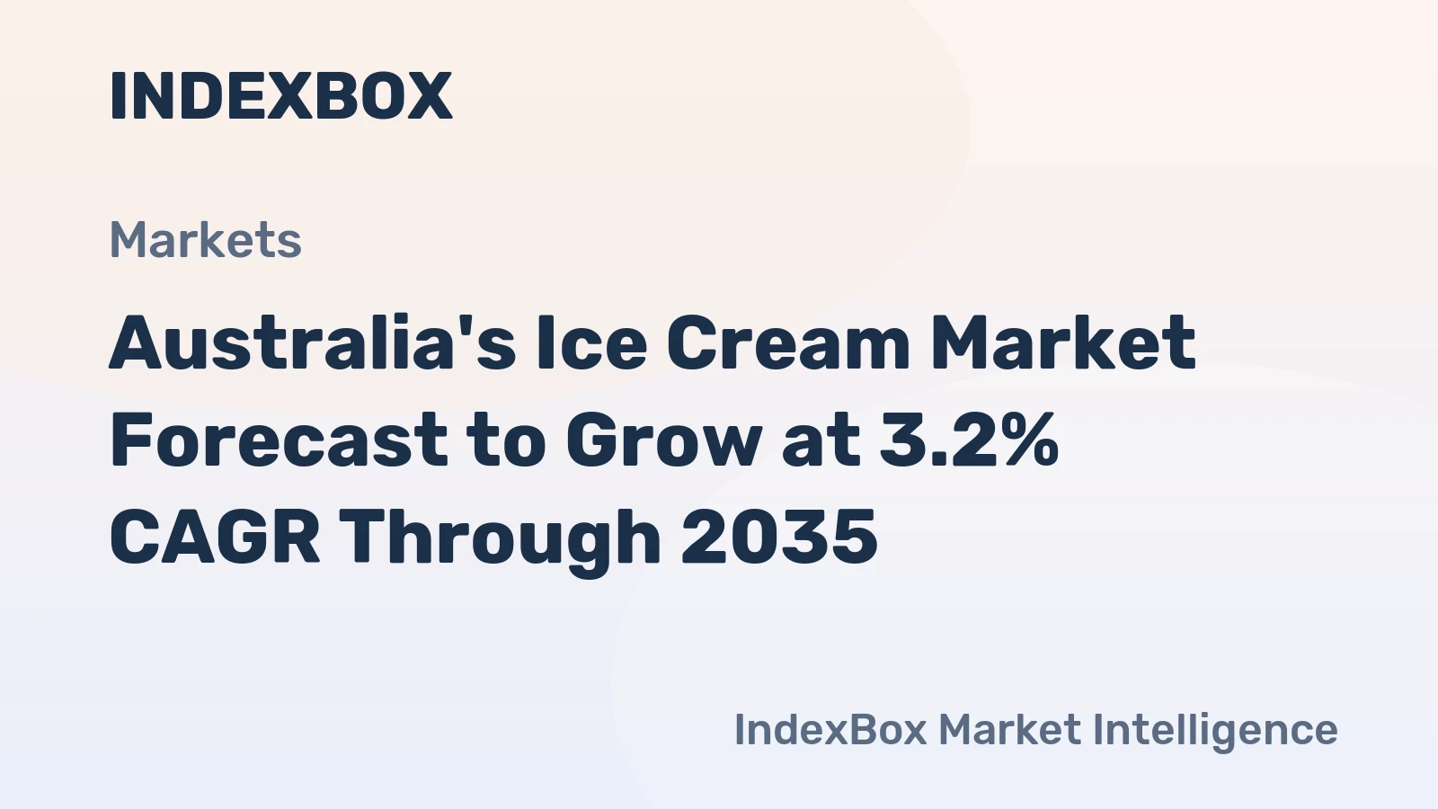 Australia's Ice Cream Market Forecast to Grow at 3.2% CAGR Through 2035