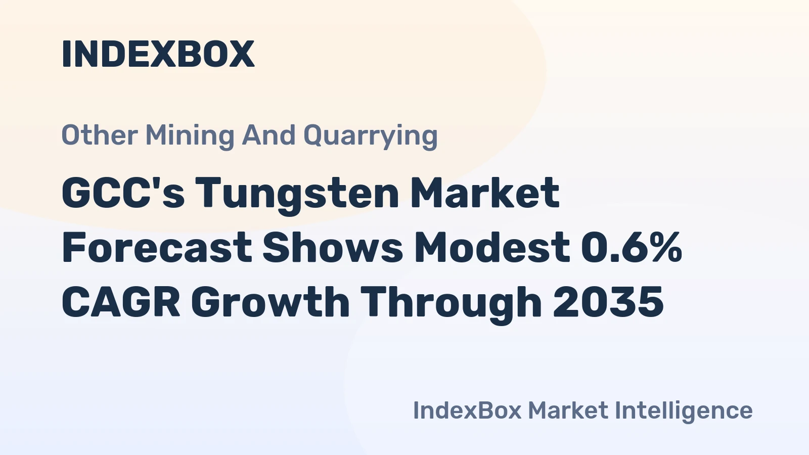 GCC's Tungsten Market Forecast Shows Modest 0.6% CAGR Growth Through 2035