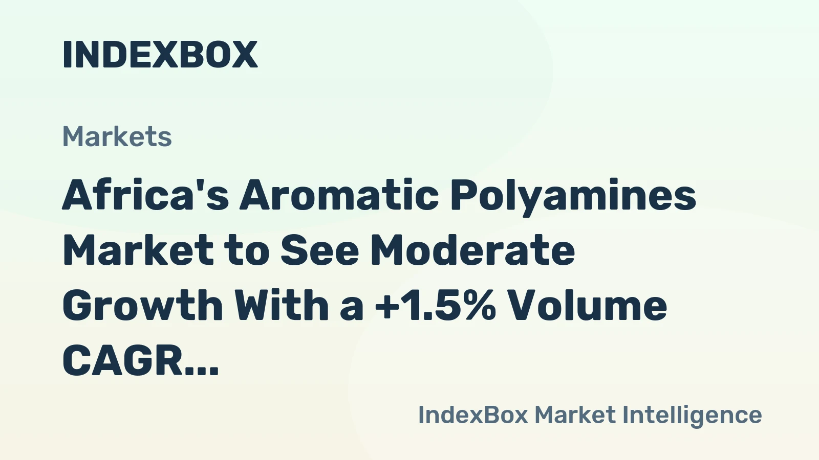 Africa's Aromatic Polyamines Market to See Moderate Growth With a +1.5% Volume CAGR Through 2035