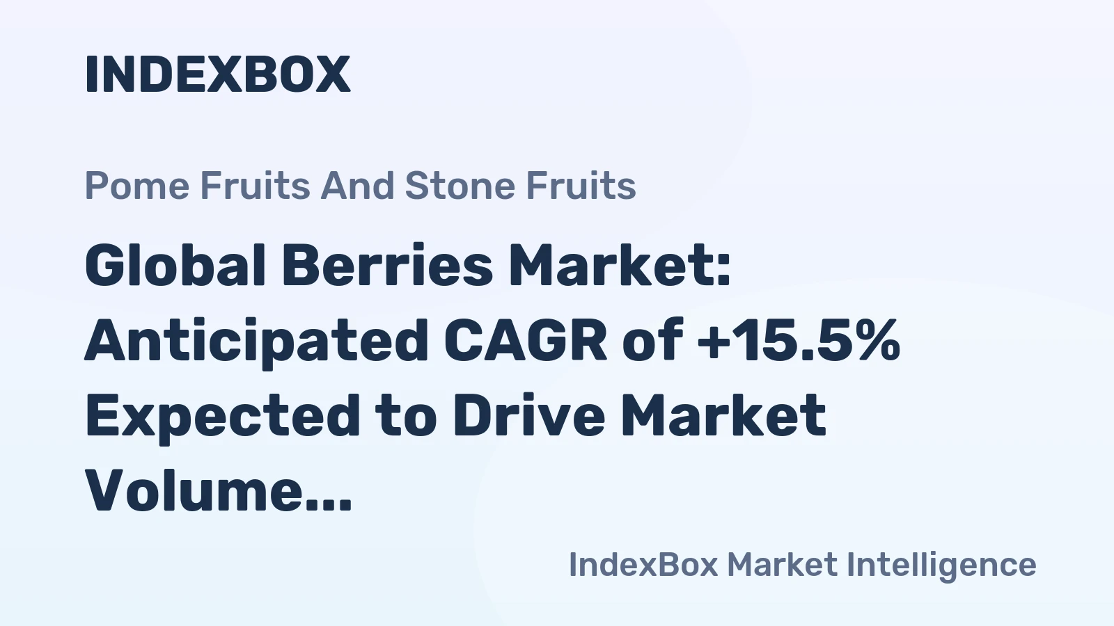 Global Berries Market: Anticipated CAGR of +15.5% Expected to Drive Market Volume to 20M Tons by 2035