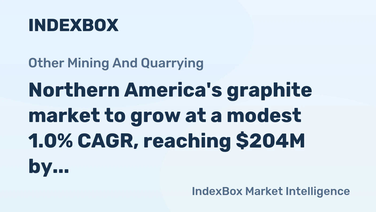 Northern America's graphite market to grow at a modest 1.0% CAGR, reaching $204M by 2035.