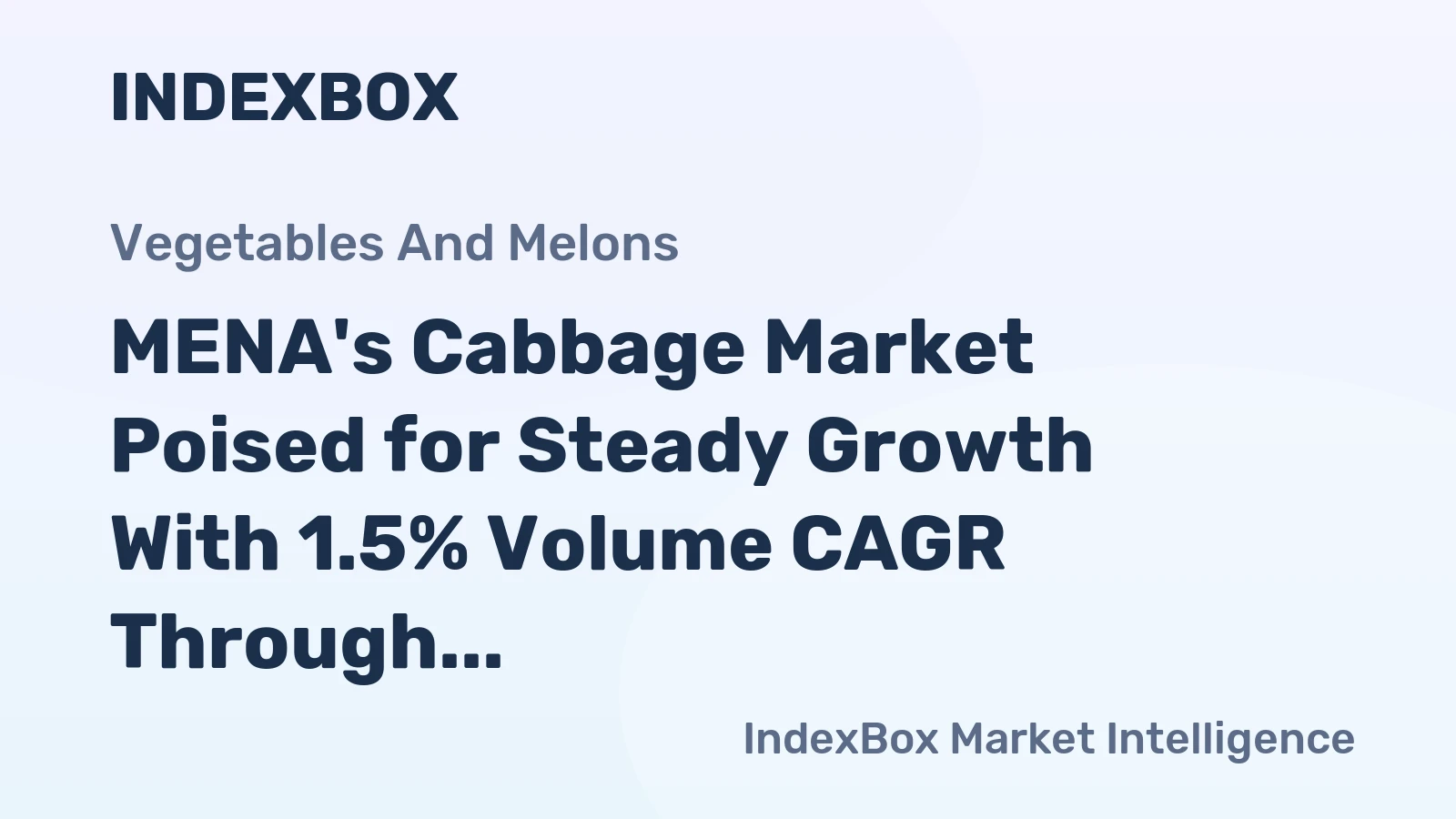 MENA's Cabbage Market Poised for Steady Growth With 1.5% Volume CAGR Through 2035