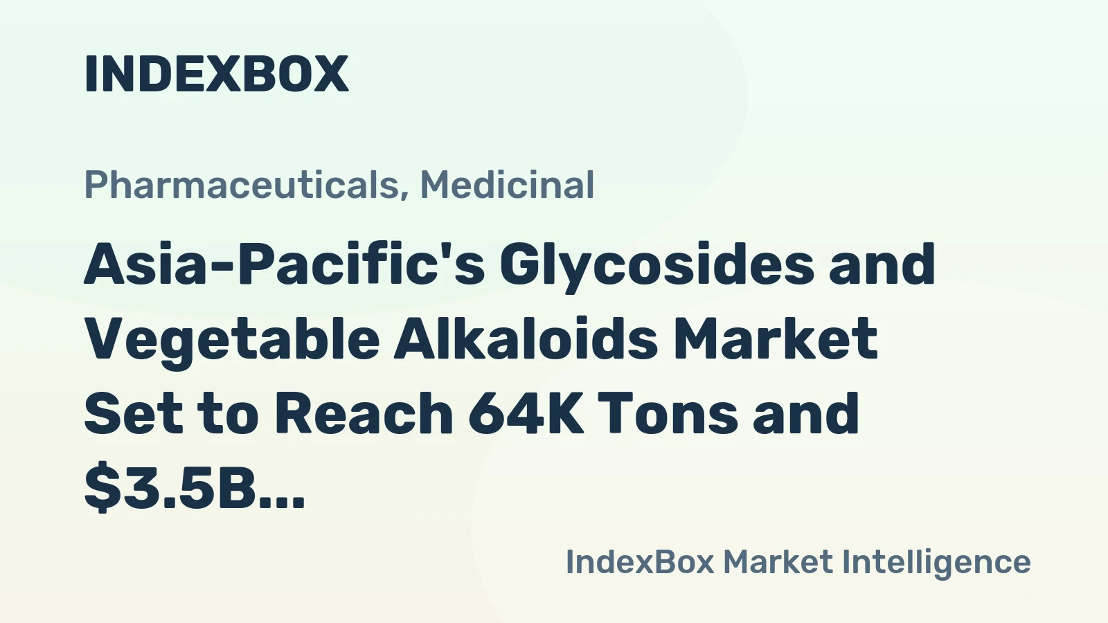 Asia-Pacific's Glycosides and Vegetable Alkaloids Market Set to Reach 64K Tons and $3.5B by 2035