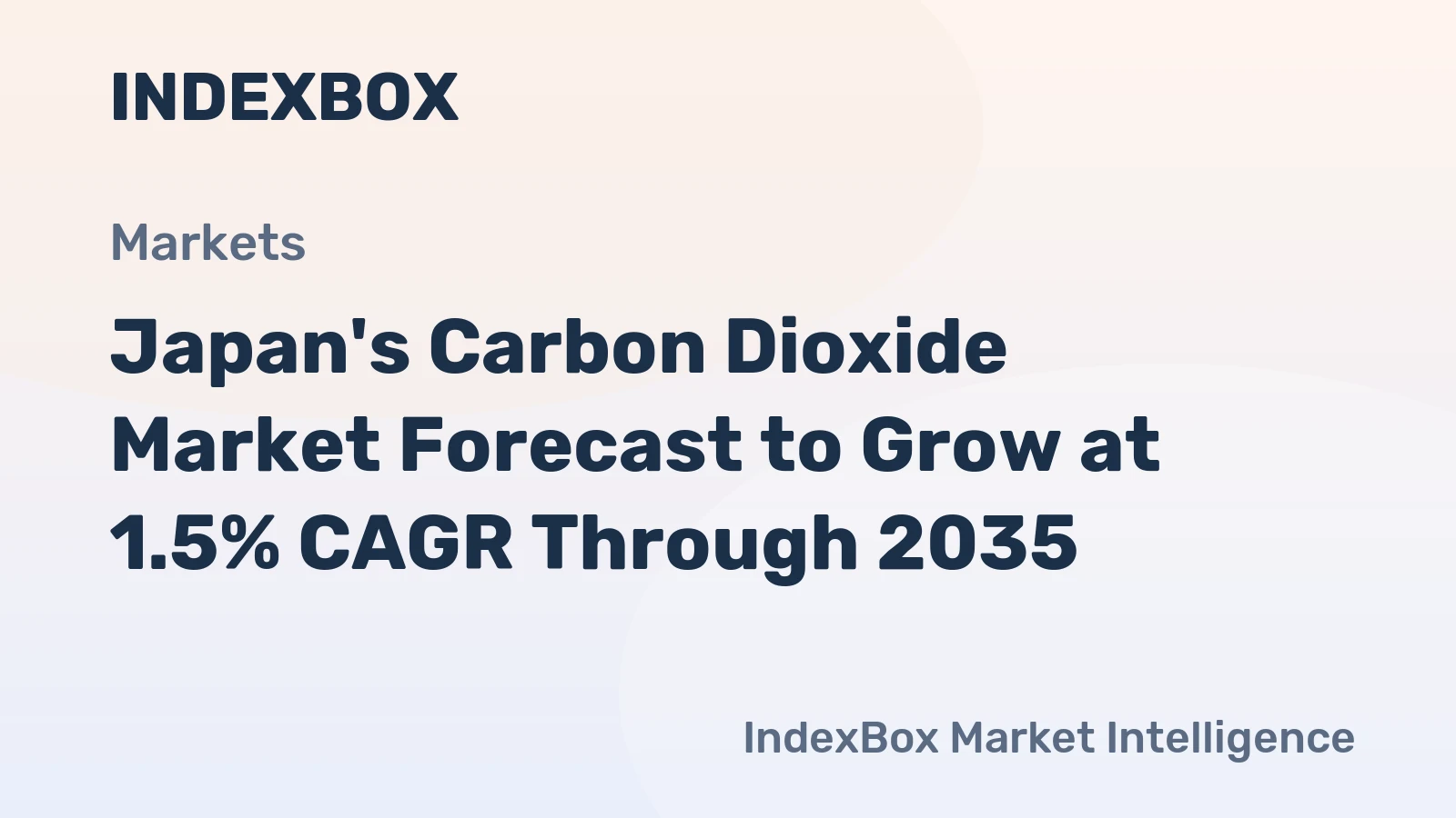 Japan's Carbon Dioxide Market Forecast to Grow at 1.5% CAGR Through 2035