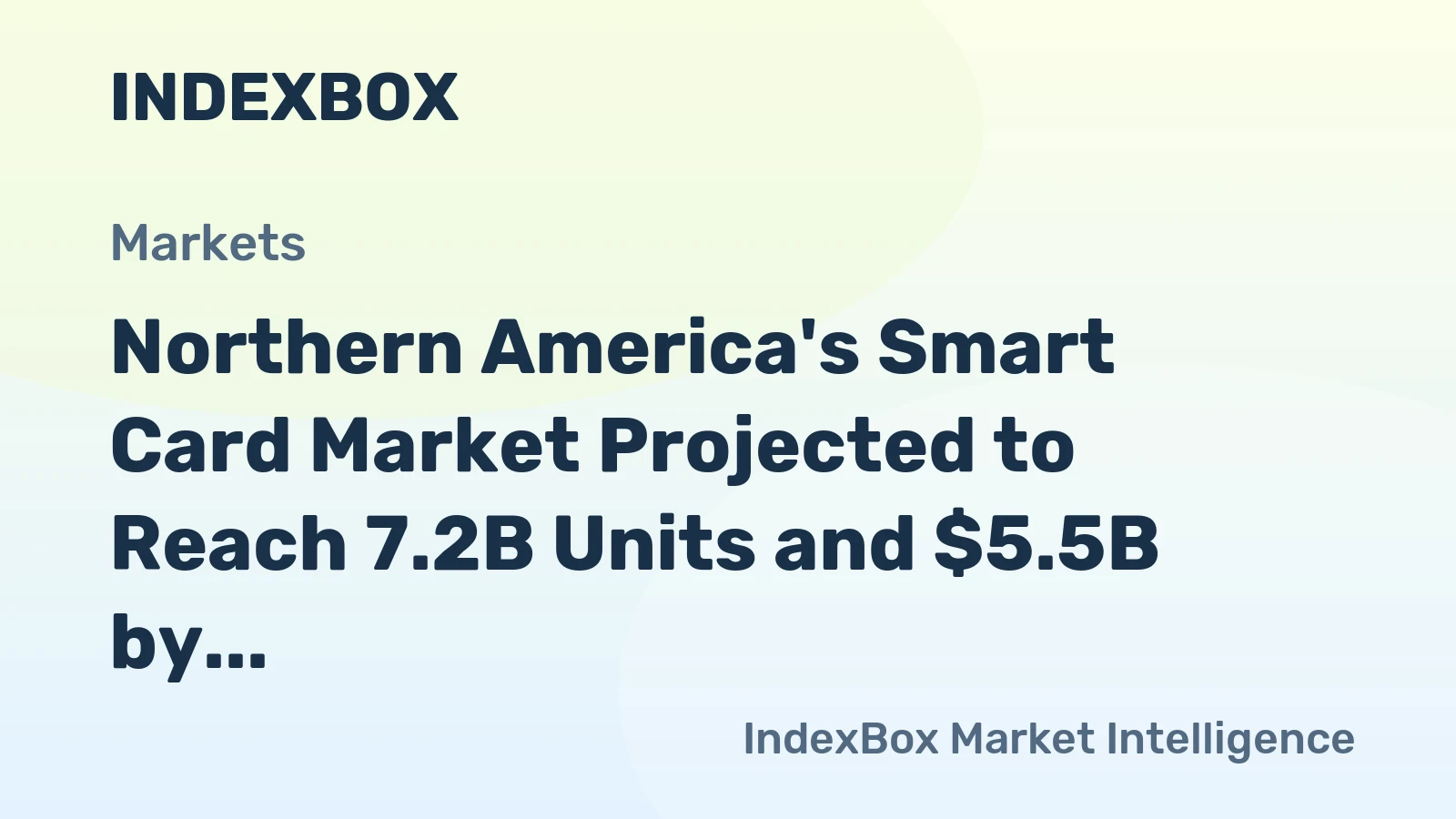 Northern America's Smart Card Market Projected to Reach 7.2B Units and $5.5B by 2035