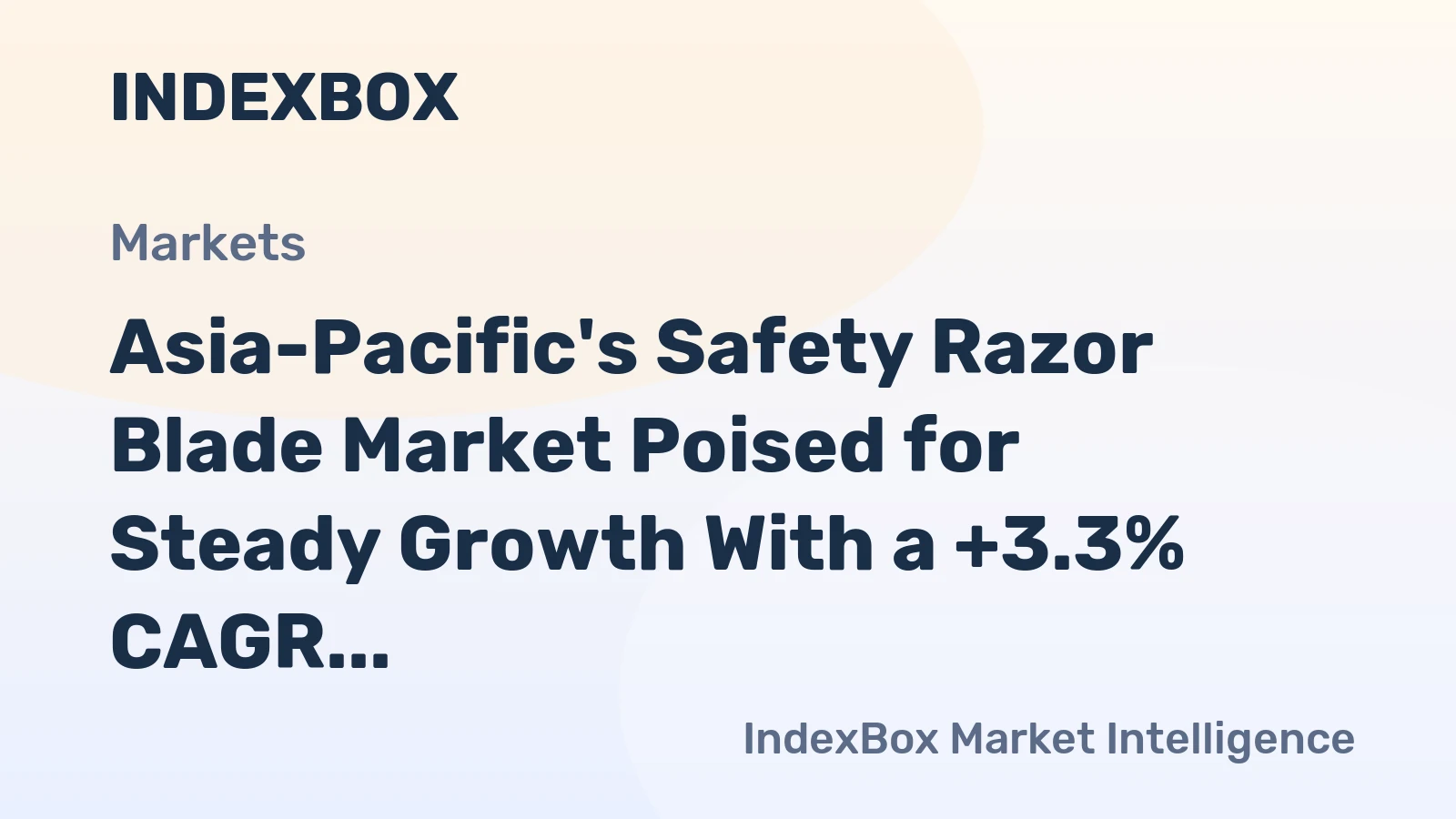 Asia-Pacific's Safety Razor Blade Market Poised for Steady Growth With a +3.3% CAGR in Value