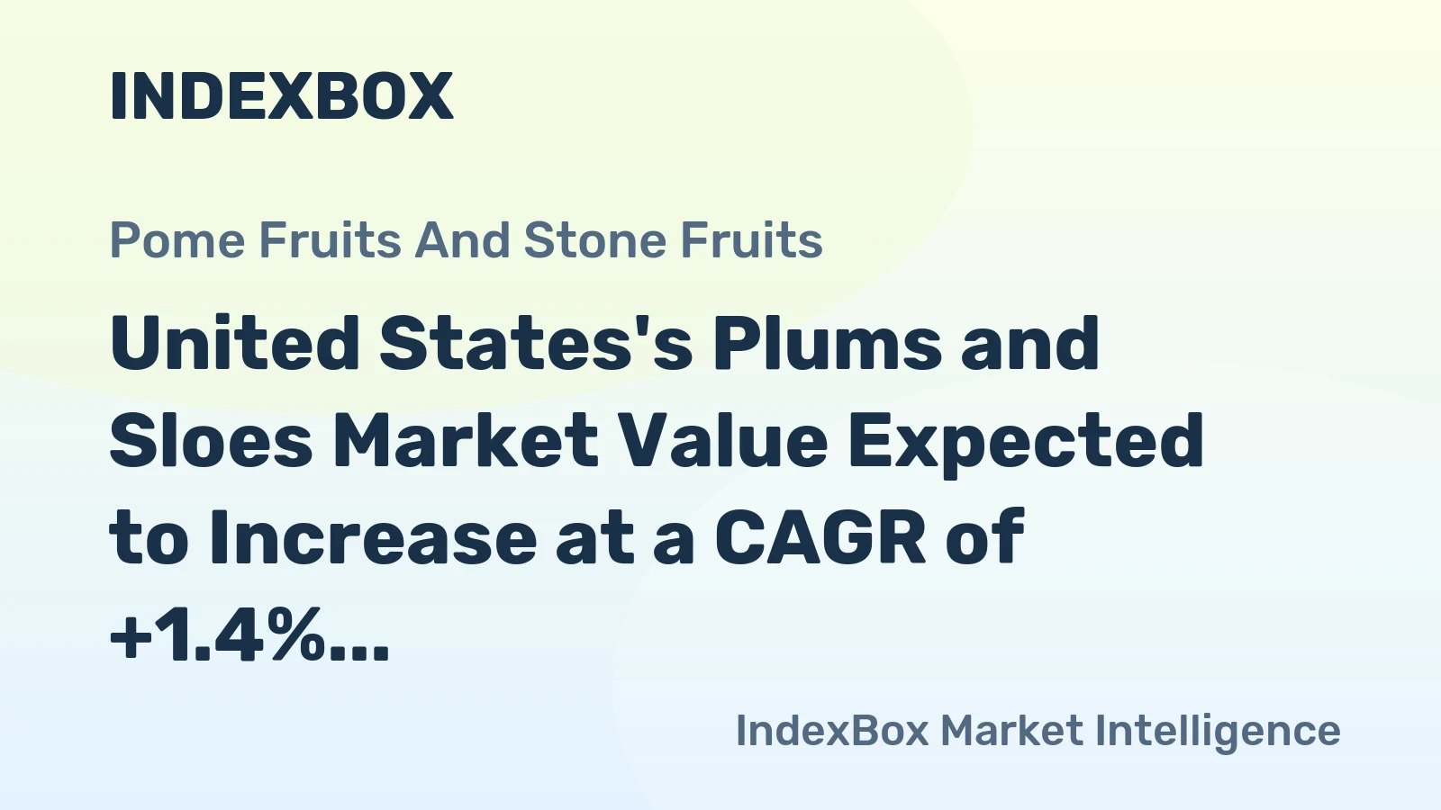 United States's Plums and Sloes Market Value Expected to Increase at a CAGR of +1.4% by 2035