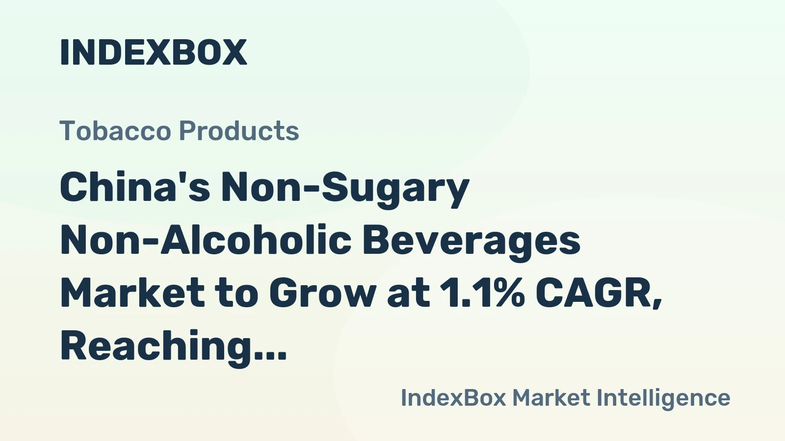 China's Non-Sugary Non-Alcoholic Beverages Market to Grow at 1.1% CAGR, Reaching $34.6B by 2035