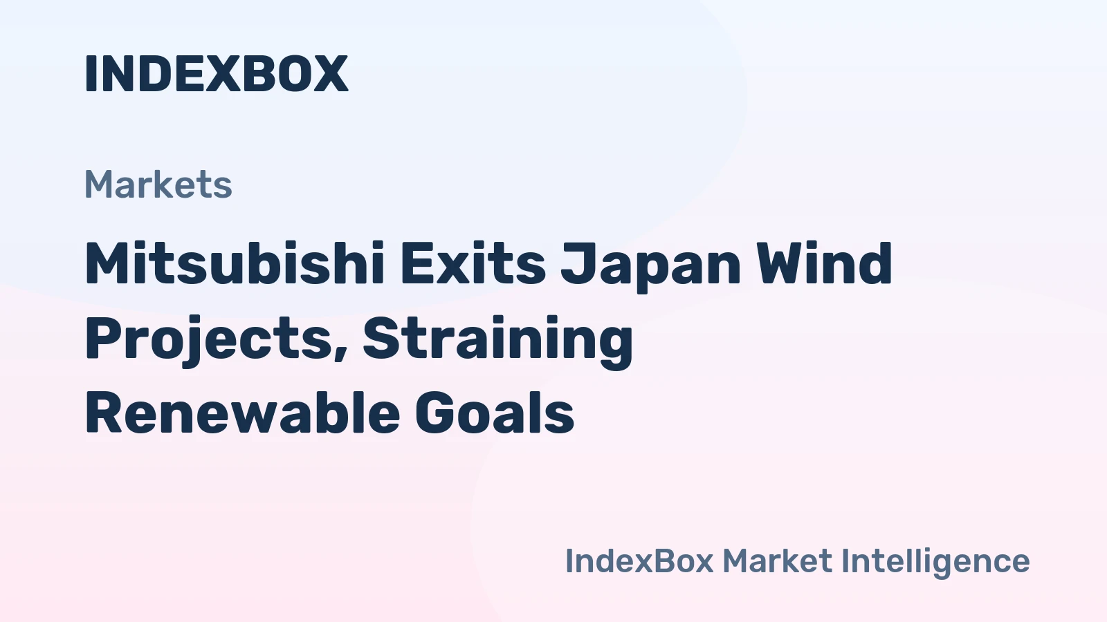 Mitsubishi Exits Japan Wind Projects, Straining Renewable Goals