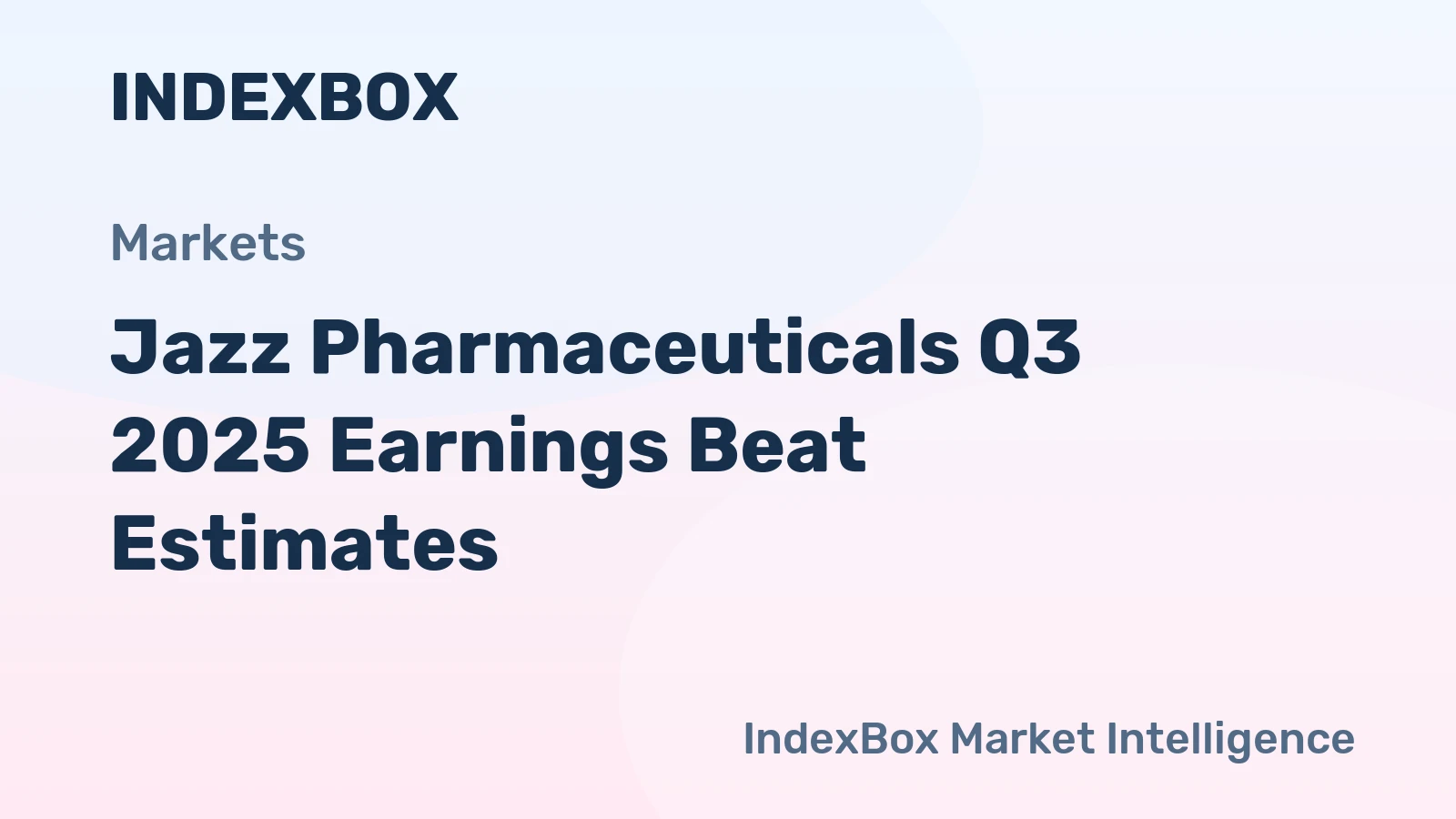 Jazz Pharmaceuticals Q3 2025 Earnings Beat Estimates