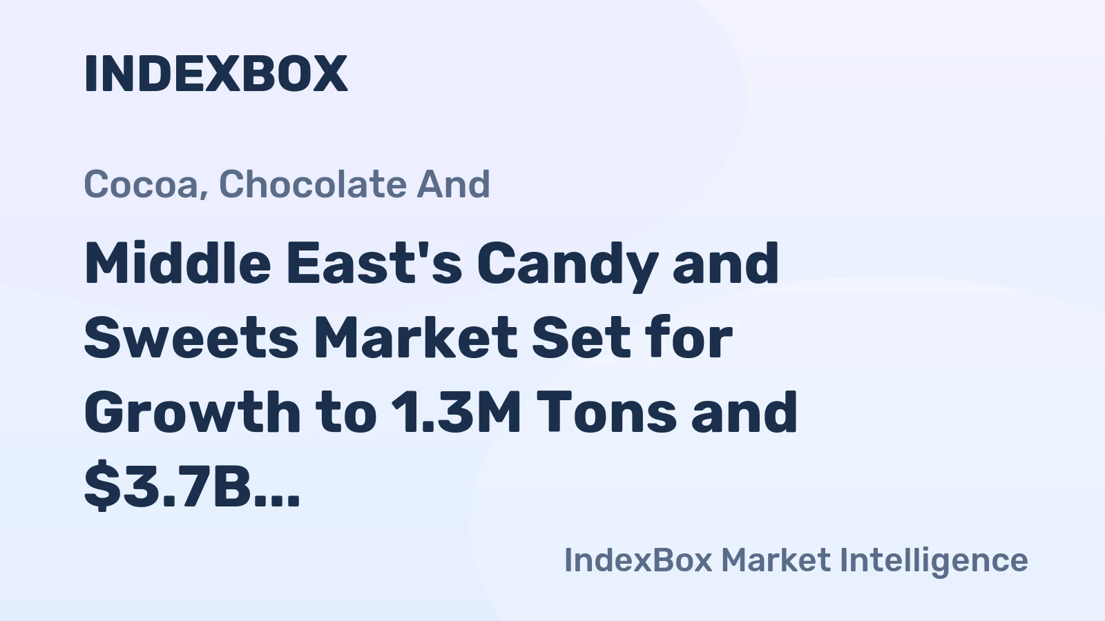 Middle East's Candy and Sweets Market Set for Growth to 1.3M Tons and $3.7B in Value