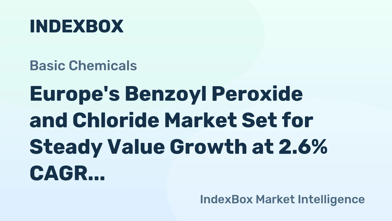 Europe's Benzoyl Peroxide and Chloride Market Set for Steady Value Growth at 2.6% CAGR Through 2035